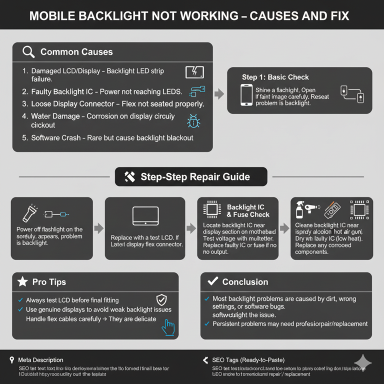 Mobile Backlight Not Working – Causes and Fix - AA+ Mobile Repairing ...