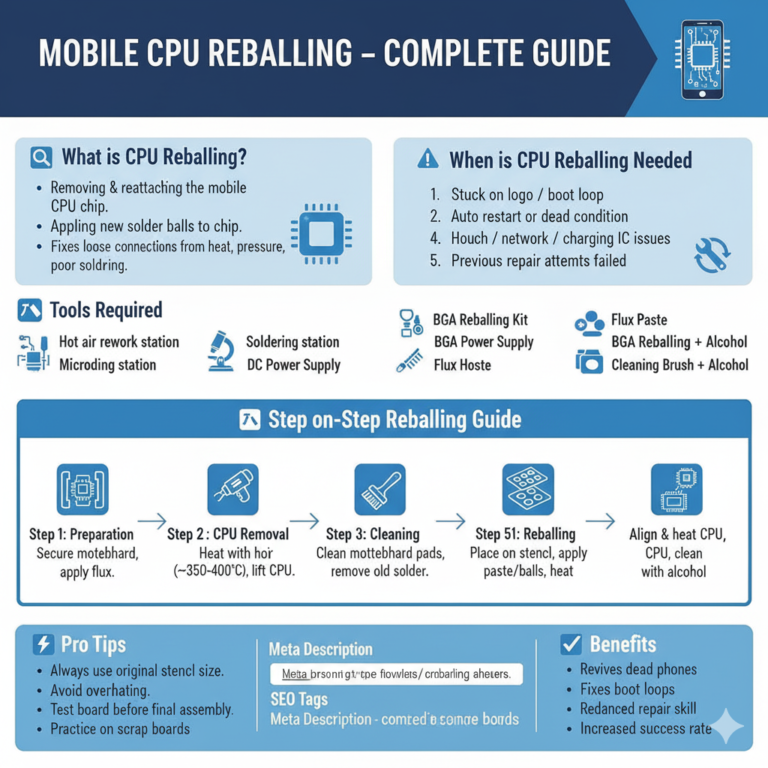 Mobile CPU Reballing – Complete Guide - AA+ Mobile Repairing Institute